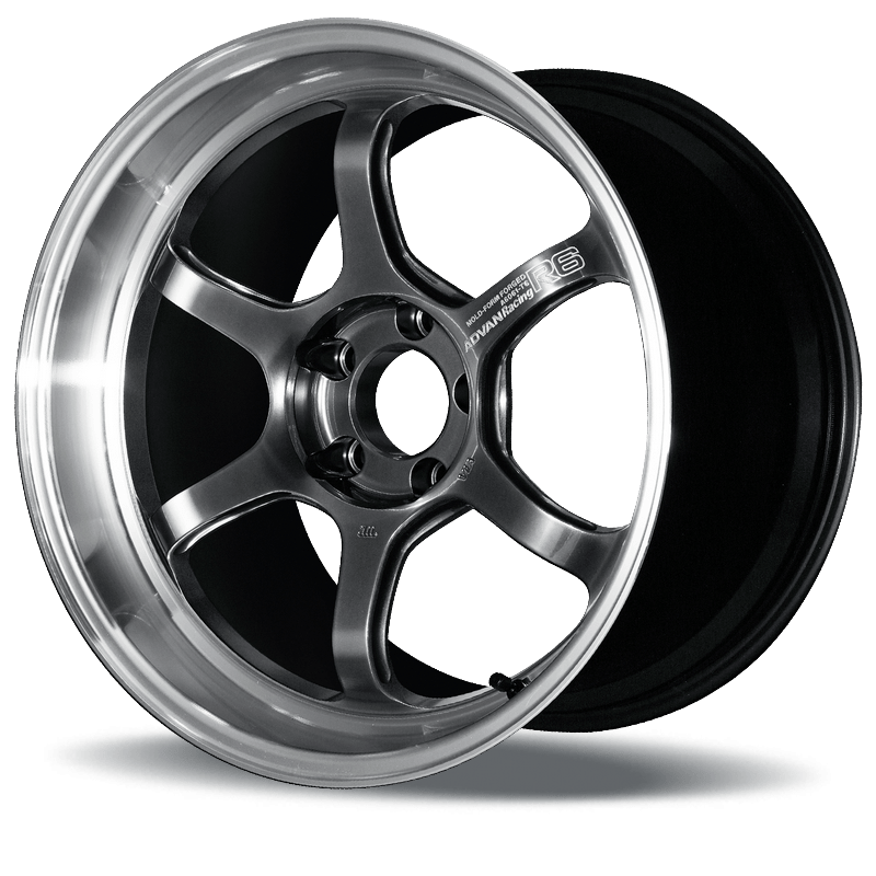 ADVAN RACING R6 18x9 ET50 5x120 machining & hyper platinum black ...