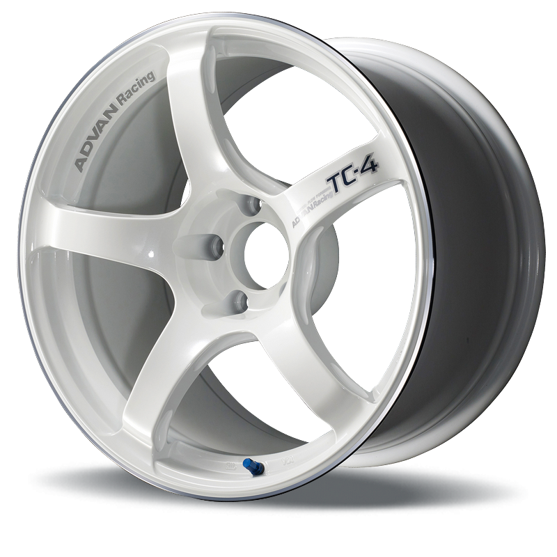 ADVAN RACING TC-4 18x7.5 ET48 5x114.3 racing white metallic & ring ...